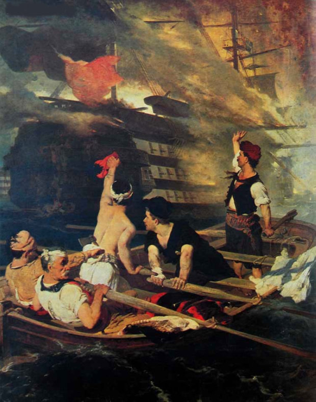 7 ΙΟΥΝΙΟΥ 1822: ΣΑΝ ΣΗΜΕΡΑ Ο ΜΠΟΥΡΛΟΤΙΕΡΗΣ ΚΑΝΑΡΗΣ ΠΥΡΠΟΛΕΙ ΣΤΗΝ ΧΙΟ ...